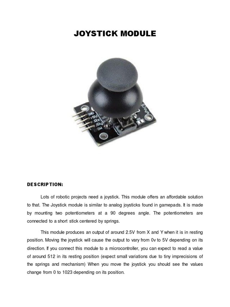 Joystick Module | PDF | Technology & Engineering