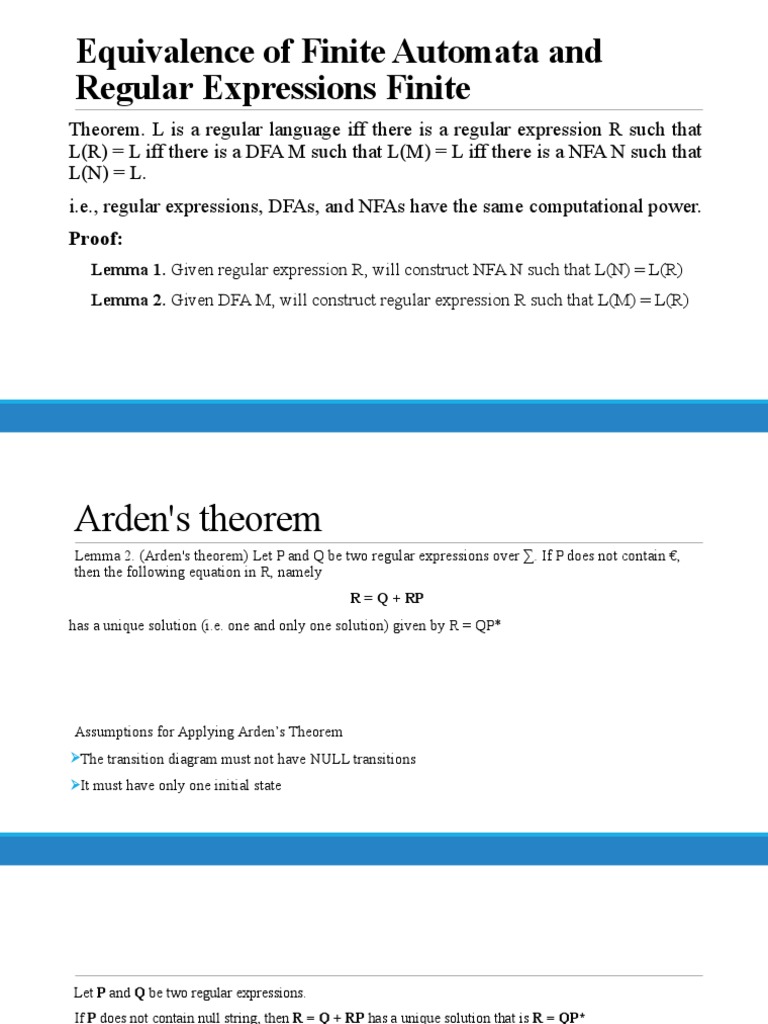 Finite Automata Regular Expression | PDF Finite Automata Regular Expression | PDF