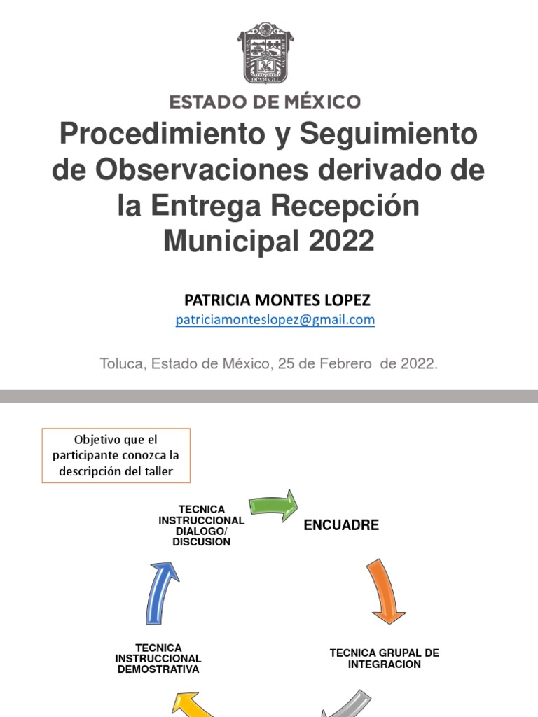 Procedimiento de Entrega Recepcion 2022 Ihaem | PDF | Gobierno local ...