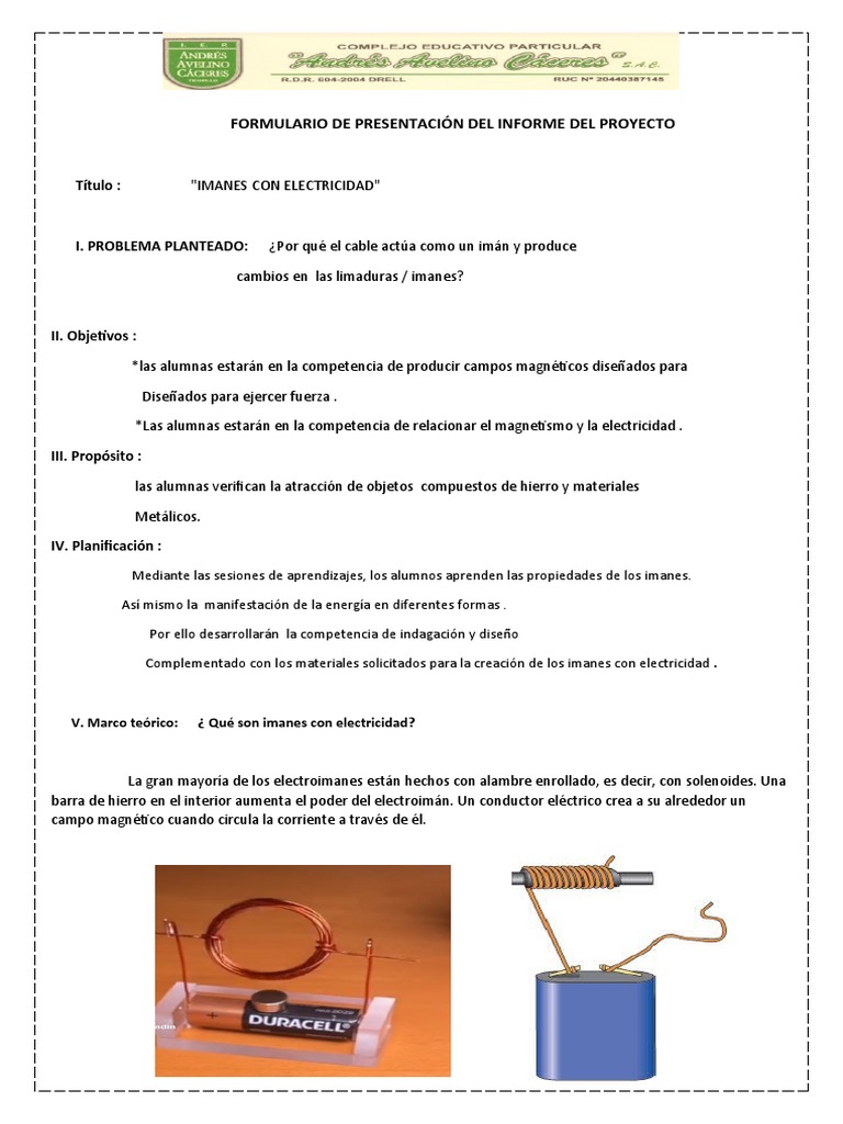 Maqueta de Imanes y Electricidad | PDF