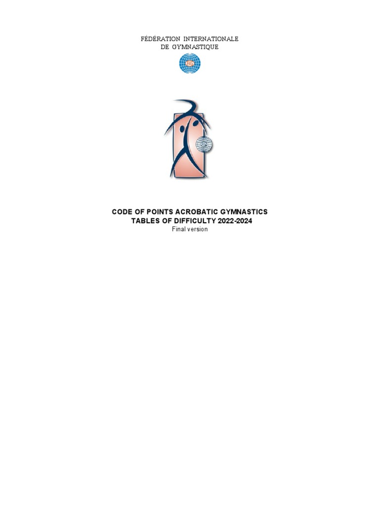 En - 2022-2024 ACRO Table of Difficulty (Mark-Up) | PDF | Gymnastics ...
