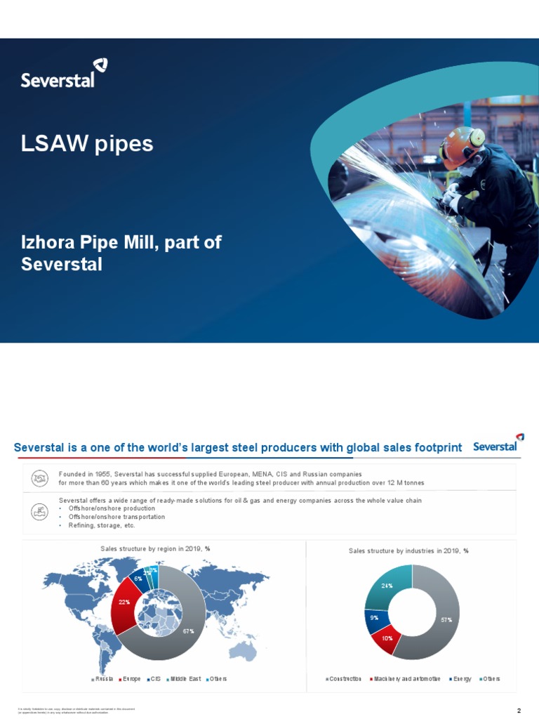 Severstal - Presentation OG New | PDF | Pipe (Fluid Conveyance) | Rolling (Metalworking)