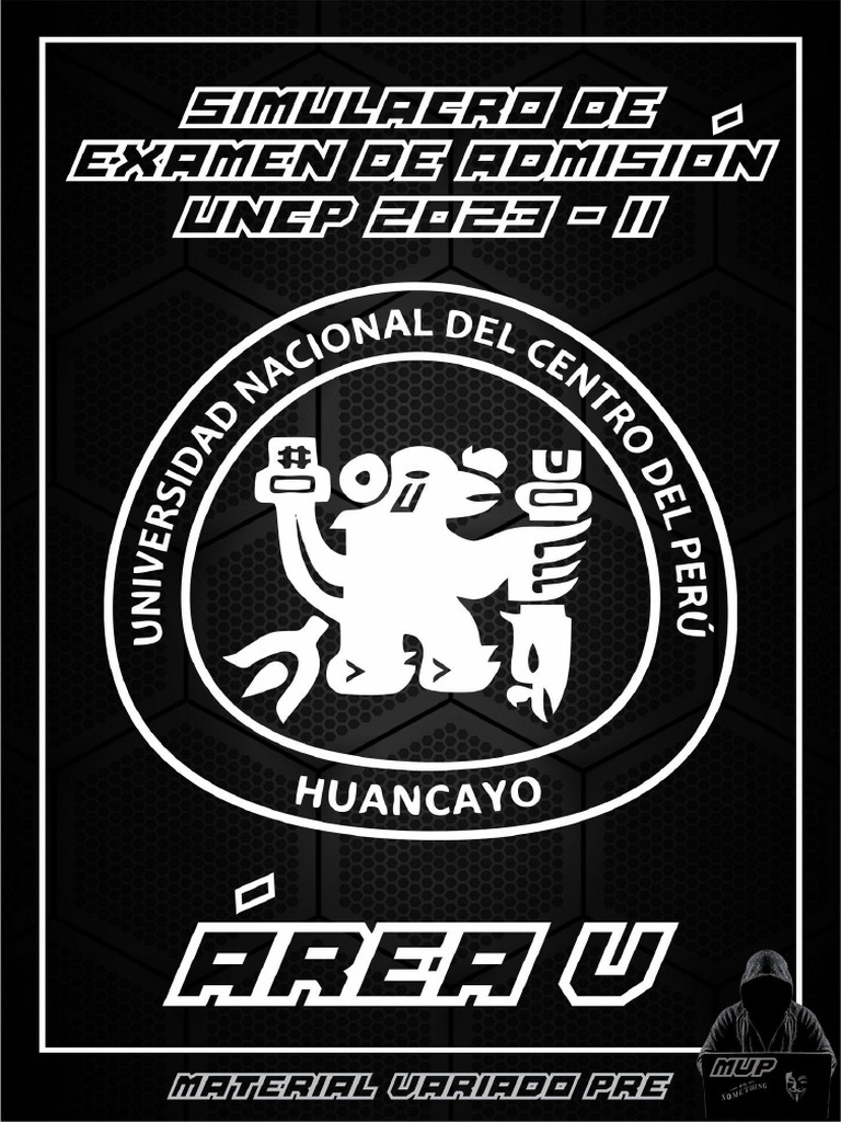 Simulacro de Admisión UNCP 2023 - II (Área V) | PDF