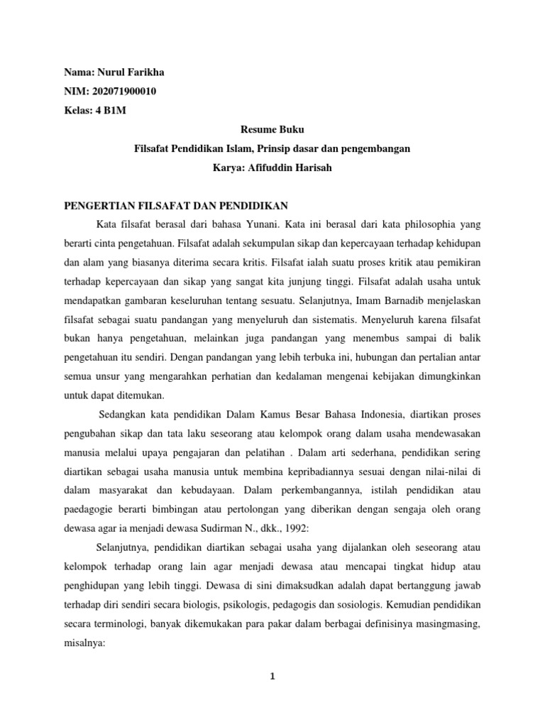 Filsafat Pendidikan Islam: Konsep dan Makna | PDF | Karier ...