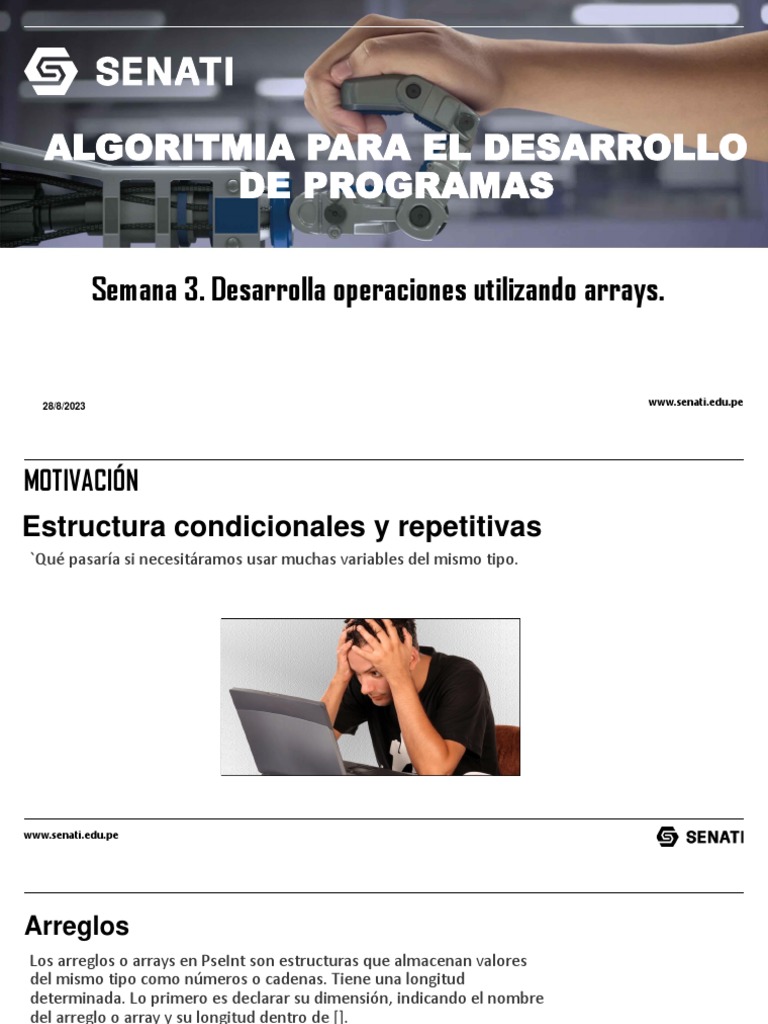 Sesión 3 Arreglos | PDF | Lenguaje de programación | Ingeniería Informática