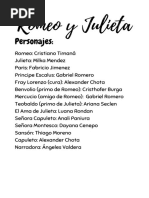 Guion de Romeo y Julieta | PDF | Romeo y Julieta