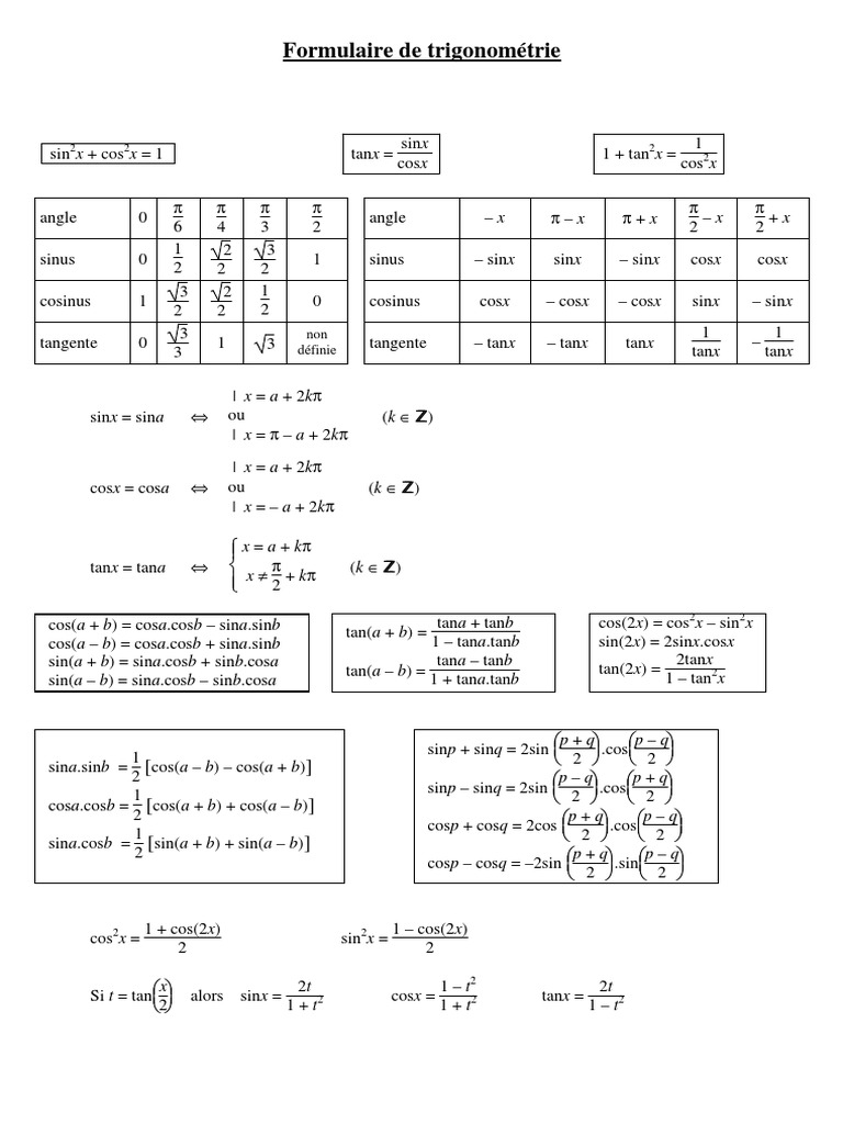 02 F Trigonometrie | PDF | Trigonometric Functions | Mathematical Analysis