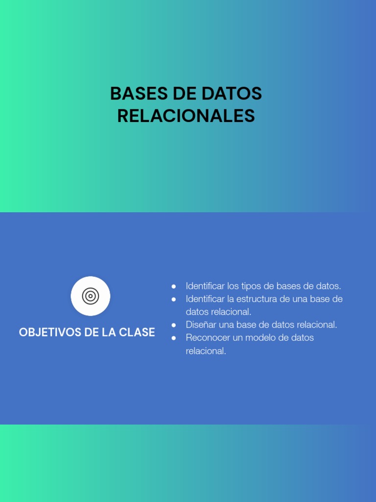 Bases de Datos Relacionales y SQL | PDF | SQL | Base de datos relacional