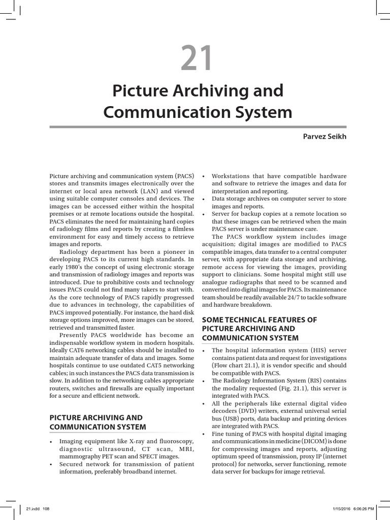 Picture Archiving and Communication System: Parvez Seikh | PDF | Information Technology ...