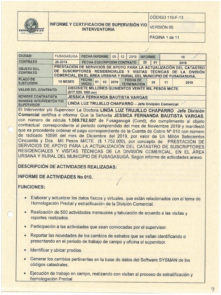 Terminacion 25-19 | PDF