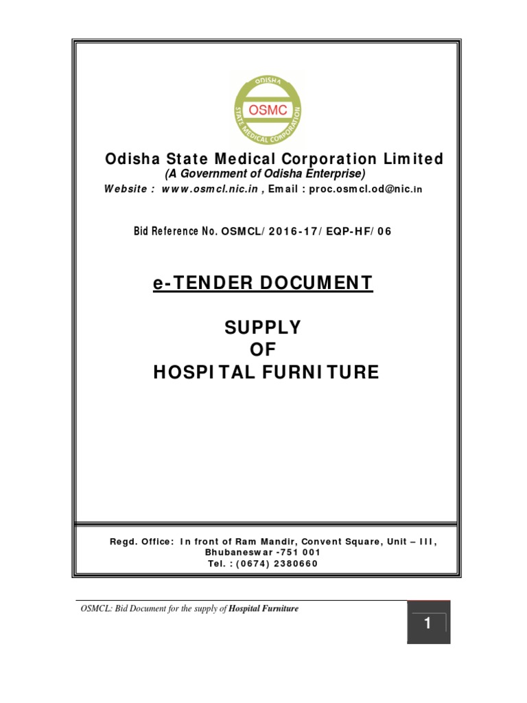 E Tender OSMCLHF | PDF | Procurement | Specification (Technical Standard)