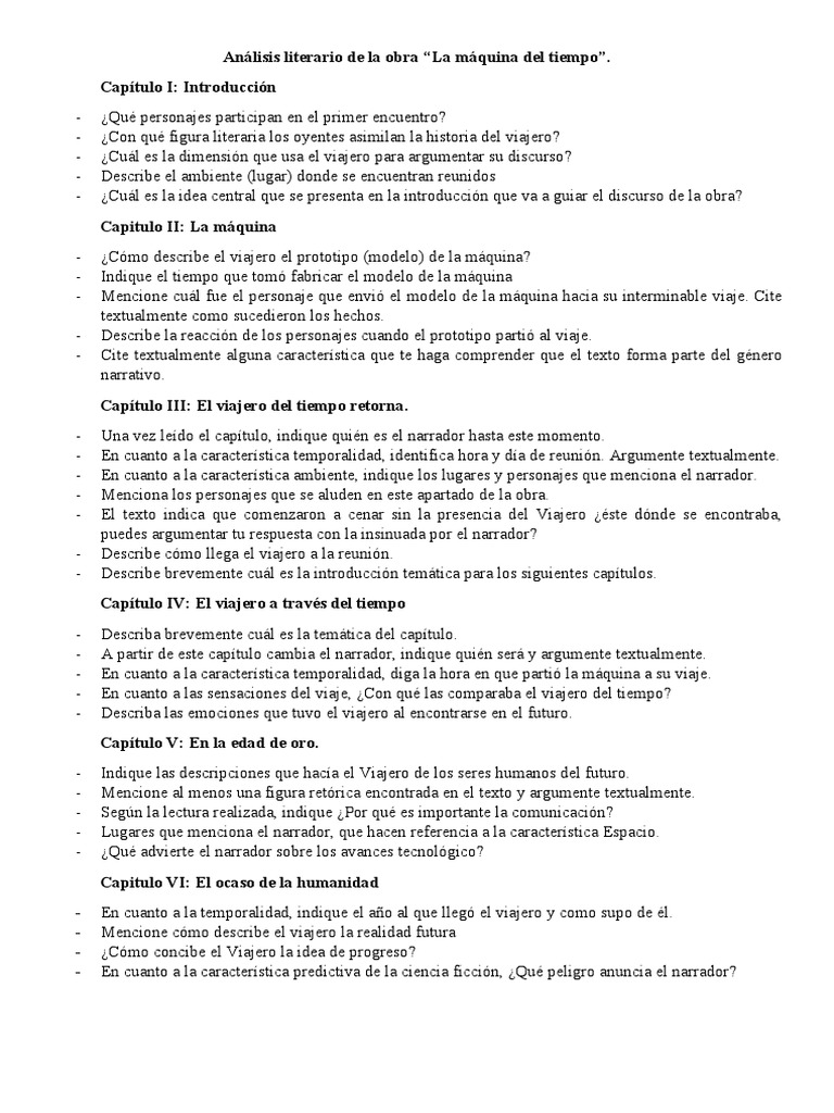 Análisis Literario de La Obra Por Capitulos | PDF | Narración