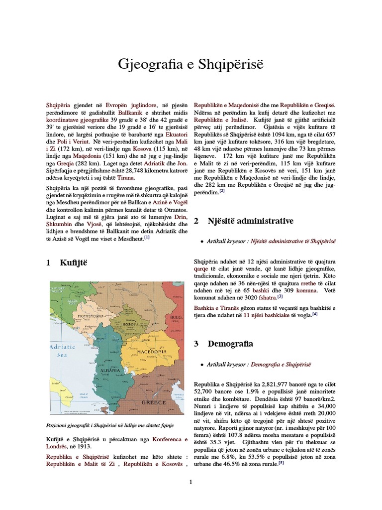 Pdfslide - Tips Gjeografia e Shqiperise | PDF