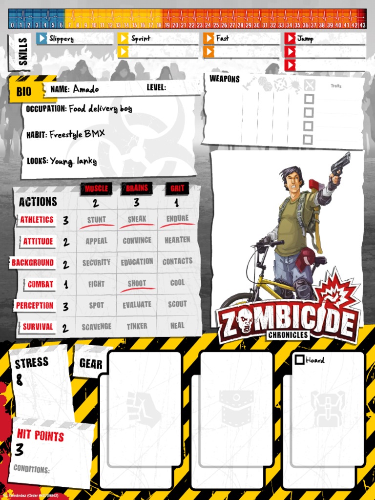 Zombicide Chronicles Character Sheets | PDF
