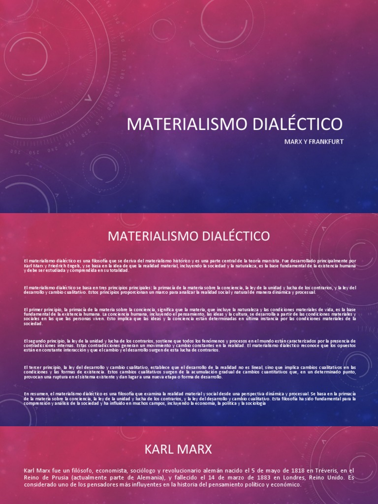 Materialismo Dialéctico | PDF | marxismo | Karl Marx