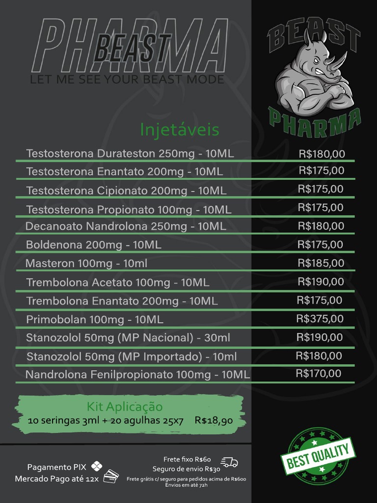 Beast Pharma Tabela atualizada 0723 | PDF