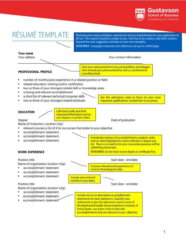 Gustavson Resume Template | PDF