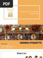 Etiquette Quiz | PDF | Foods