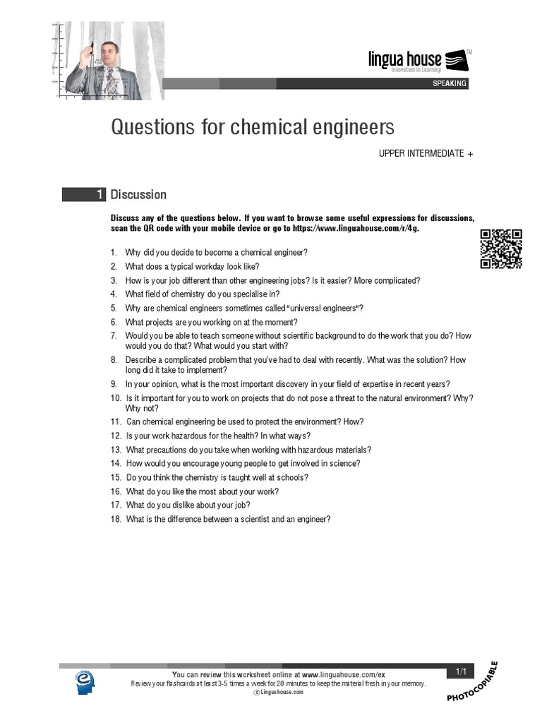 Questions For Chemical Engineers | PDF | Engineer | Cognition