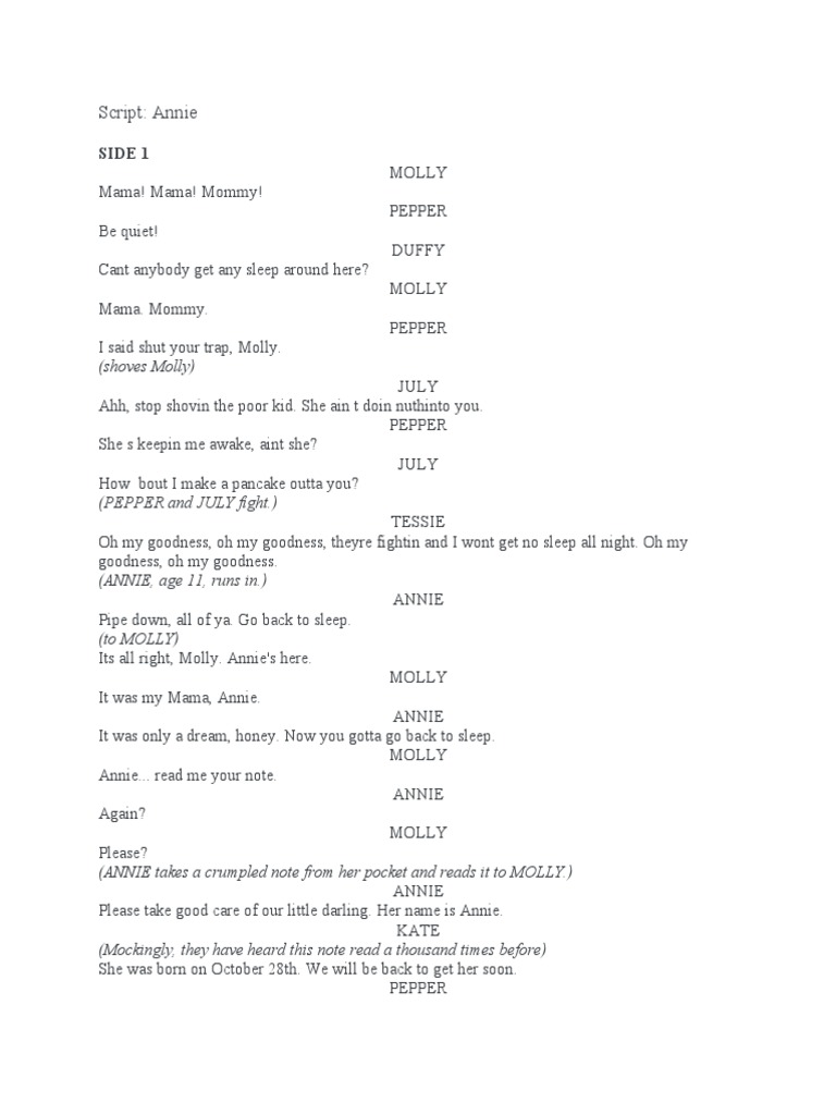 Robert McWhirter - Annie - Sample | PDF | Annie (Musical)