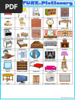 In My House Furniture Goods Pictionary Poster Vocabulary Worksheet | PDF