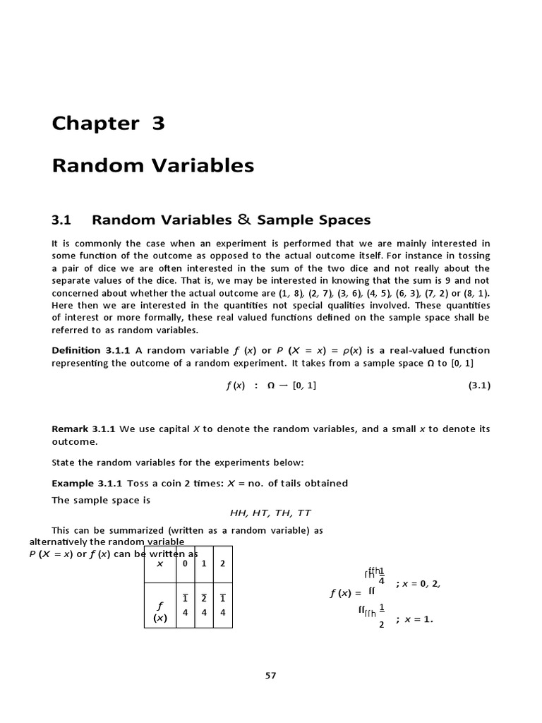 Understanding Random Variables in Statistics | PDF | Probability ...