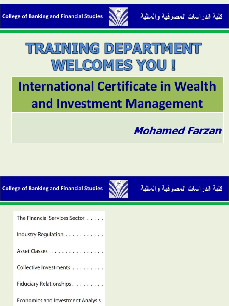 Chap 1 - 3 International Certificate in Wealth Management Ed4 | PDF ...