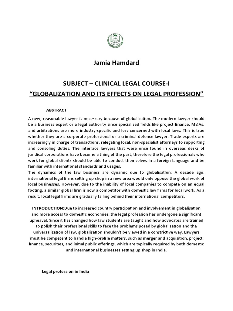 CLC Assignment | Download Free PDF | Lawyer | Advocate