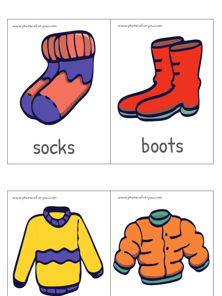 Winter Clothes Flashcards | PDF