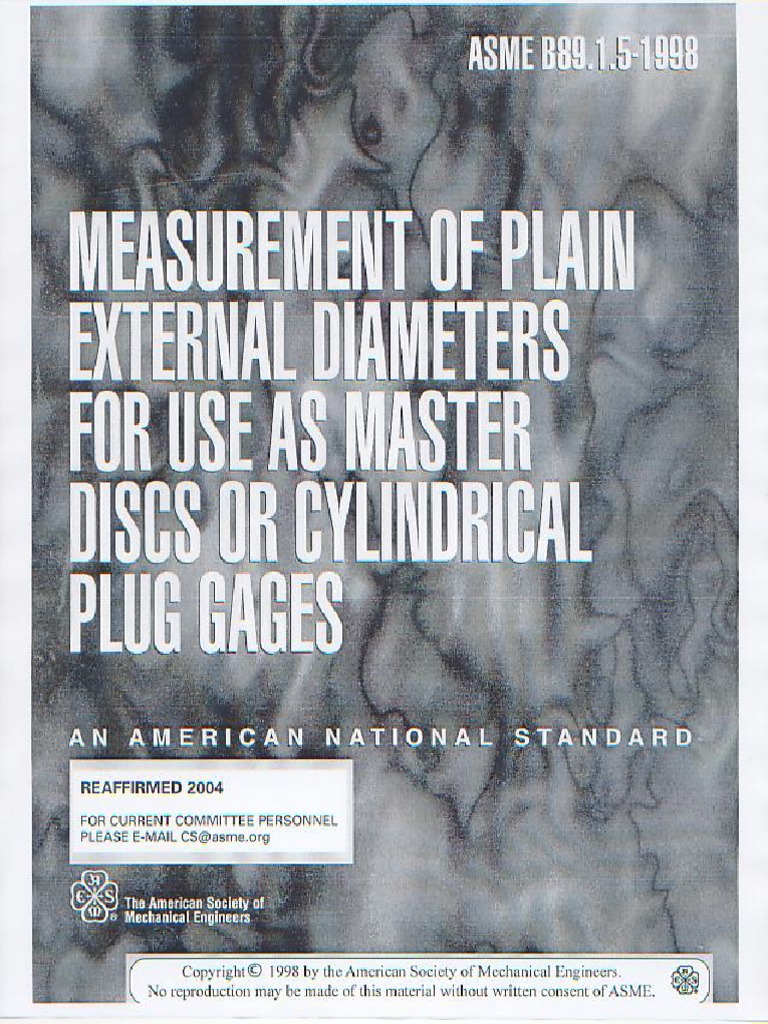 13 ASME B89.1.5-1998.pin Gages | PDF