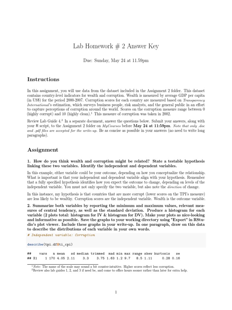 Assignment 2 Answer Key PDF | PDF | Mode (Statistics) | Median