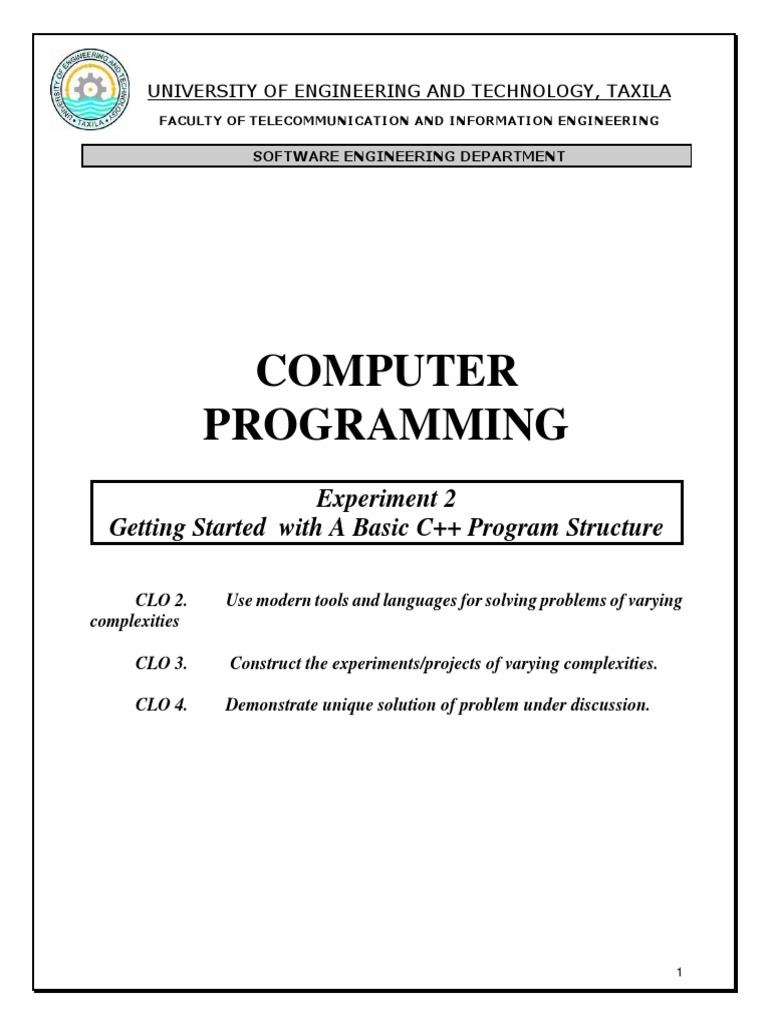 CP Lab 02 | PDF | C++ | Programming CP Lab 02 | PDF | C++ | Programming
