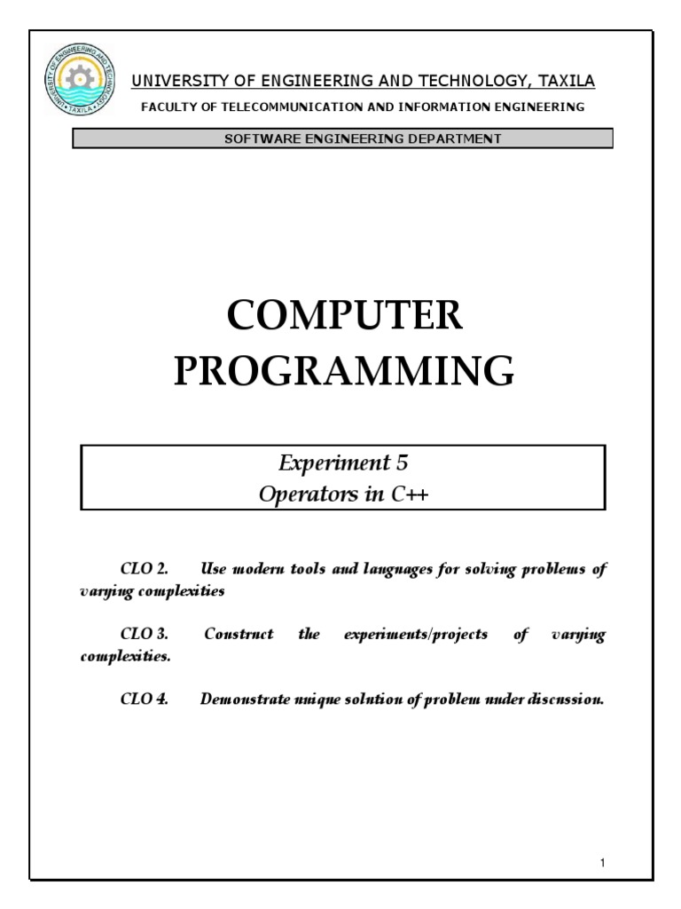 CP Lab 05 | PDF | Boolean Data Type | C++