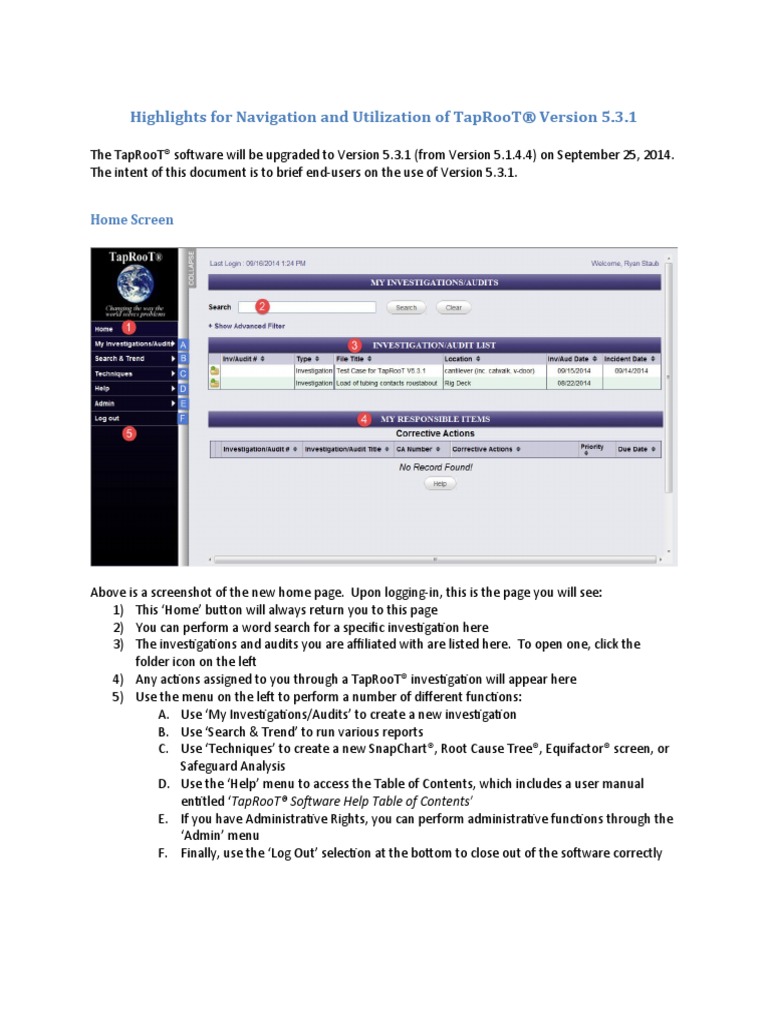 Highlights - TapRooT® Software V5.3.1 | PDF | Icon (Computing) | Snapchat