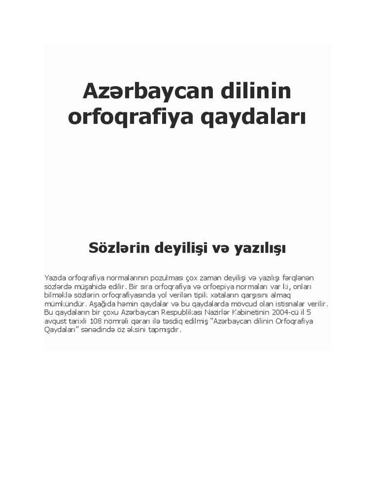 Orfoqrafiya | PDF