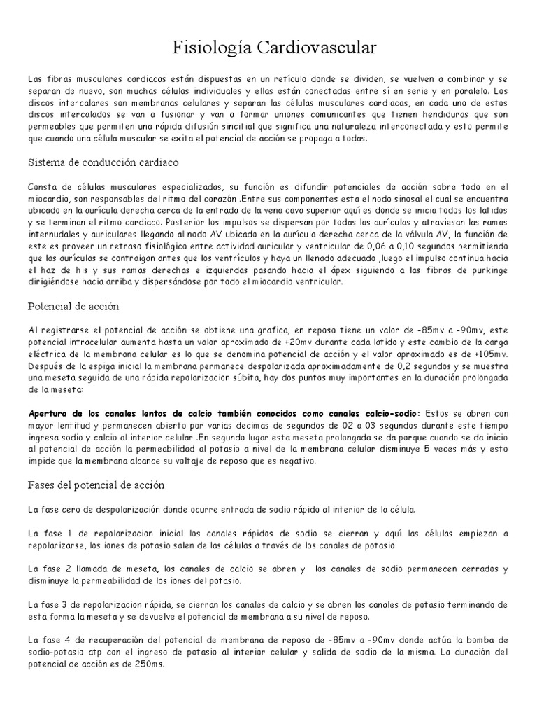 Fisiologia Corazon Pdf Corazón Ventrículo Corazón