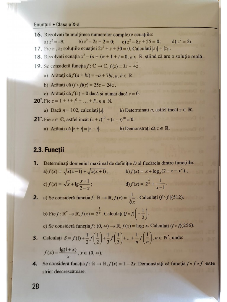 Functii A 10a | PDF
