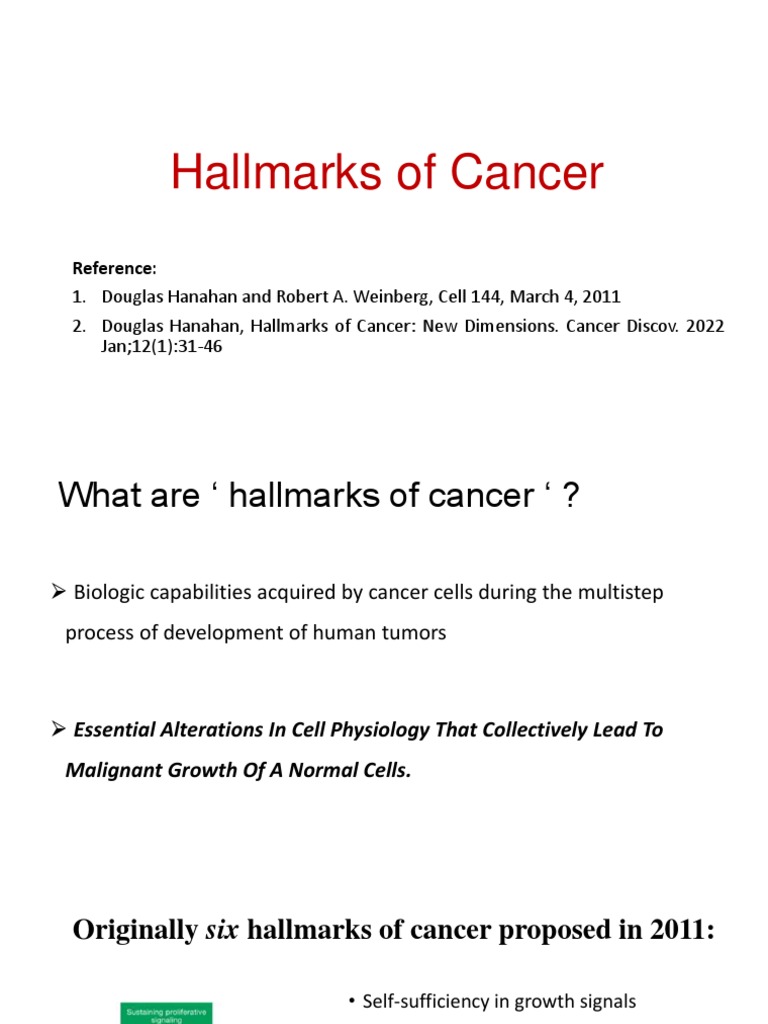 Hallmarks of Cancer: 2022 Update | PDF | Angiogenesis | Apoptosis