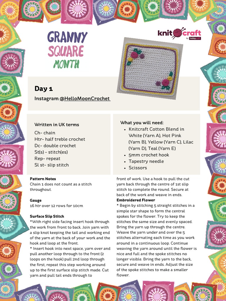 Crochet Pattern for Beginners | PDF | Crochet | Yarn