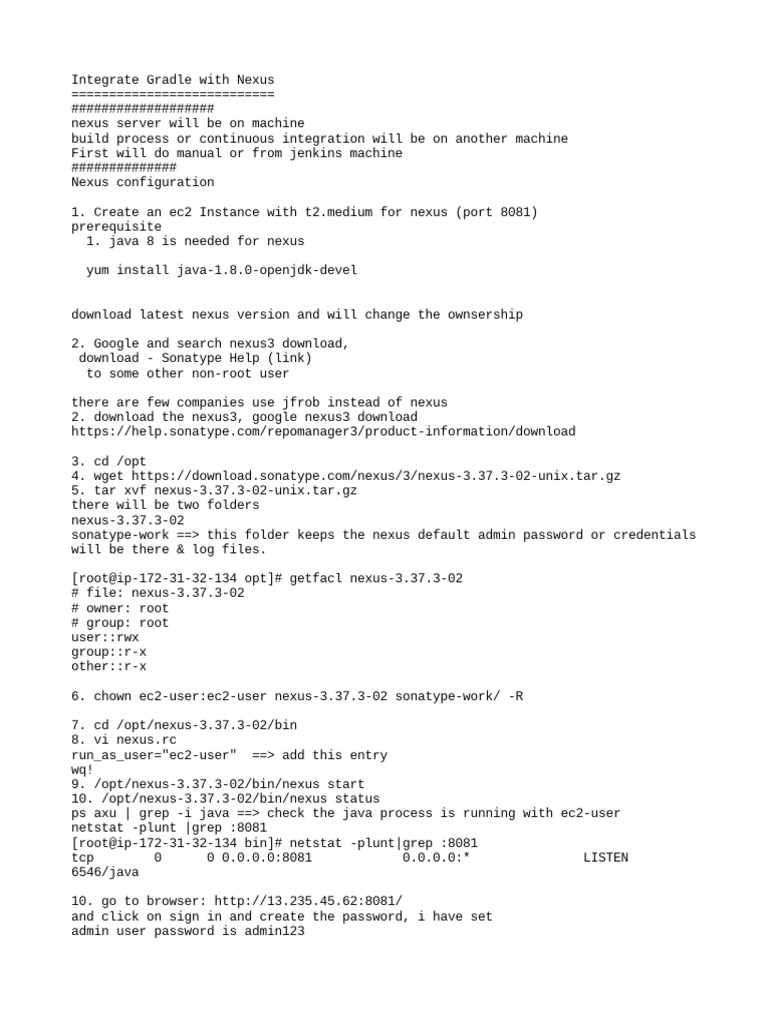 Integradate Gradle Nexus | PDF | Software | Computing