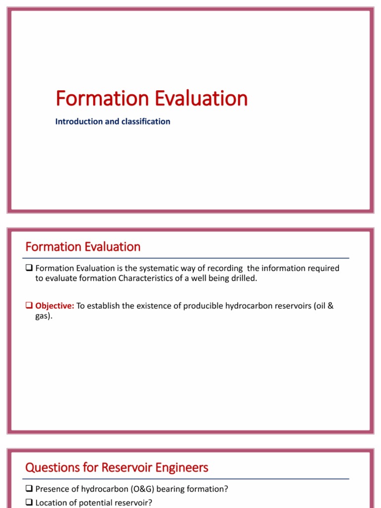 Formation Evaluation & Well Logging | PDF | Petroleum Reservoir | Earth ...