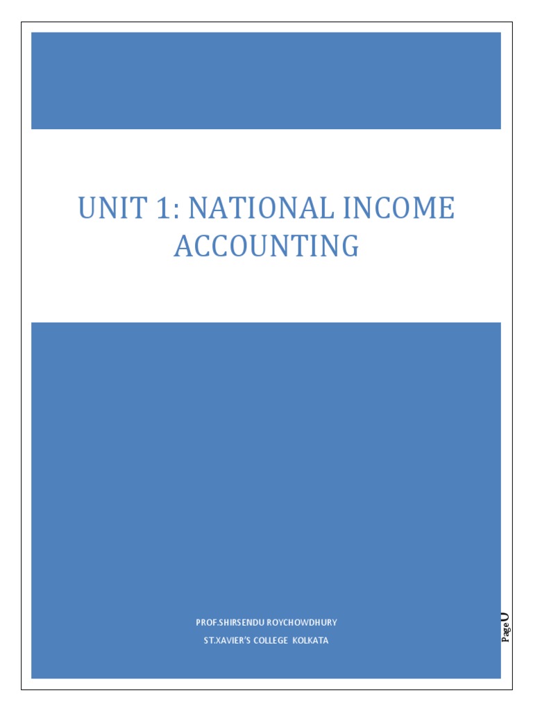 CBCS_MACROECONOMICS_UNIT 1_NATIONAL INCOME ACCOUNTING | PDF | Measures ...