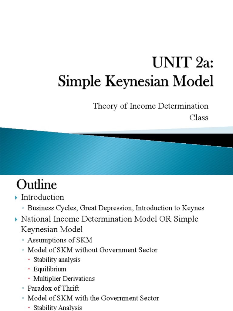 Theory of Income Determination Class | PDF | Economics | Recession