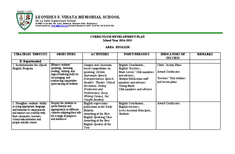 3 Year Development Plan | PDF | Cognitive Science | Cognition