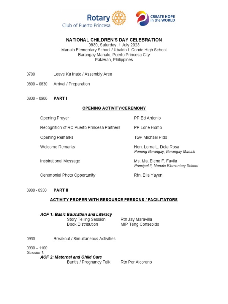 06.27.23 Pau Children Day Program 26 June 2023 Clean | PDF