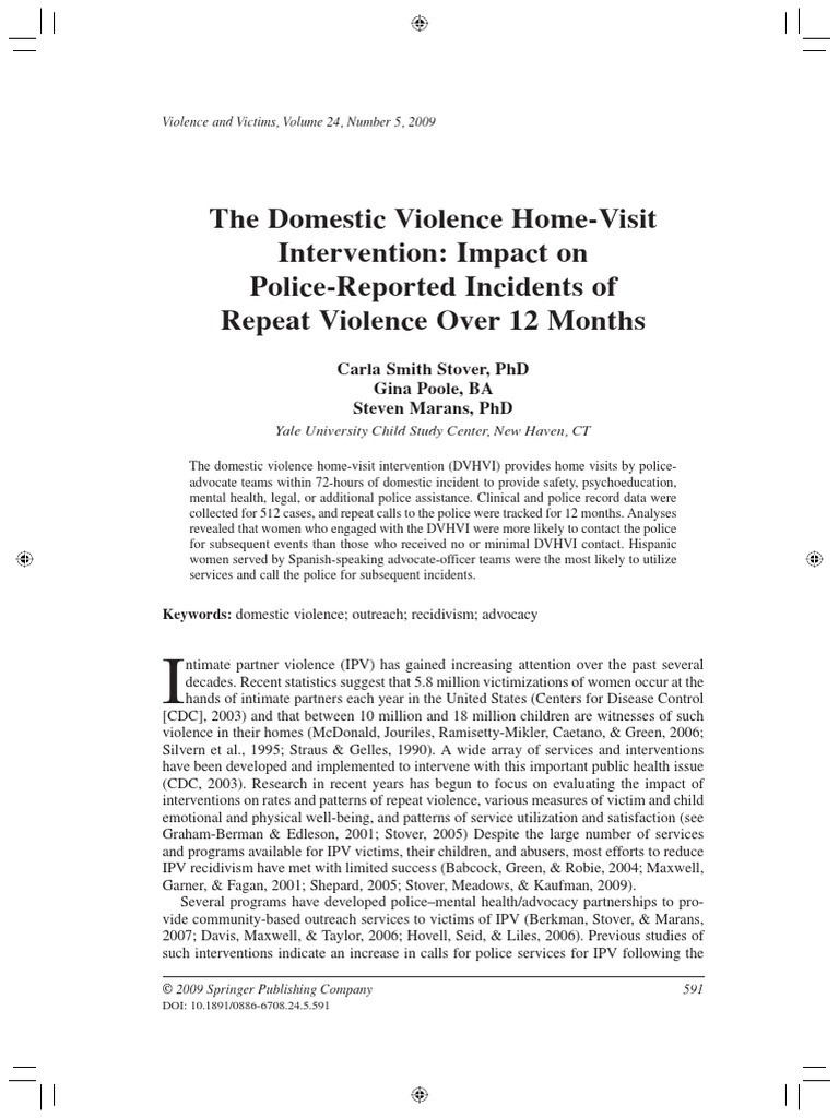 The Domestic Violence Home-Vis | PDF | Categorical Variable | Violence