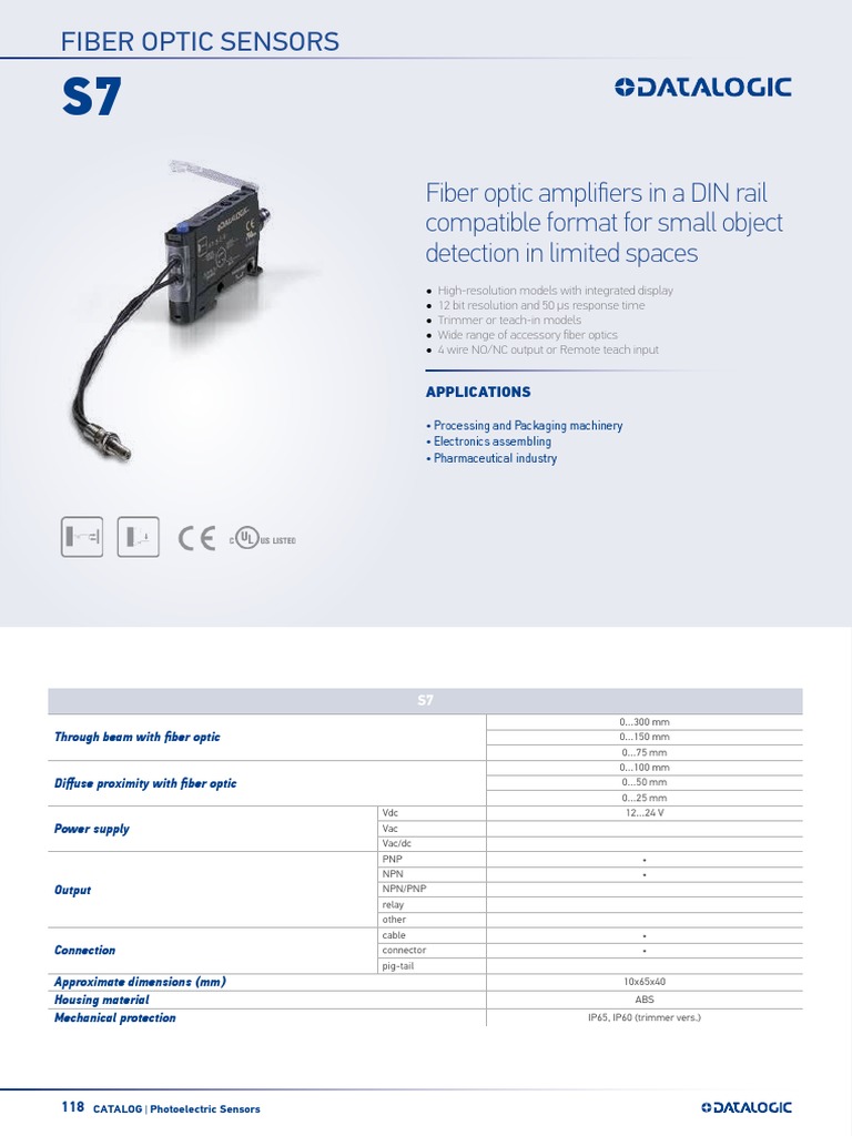 Fiber Optic Sensors: Applications - Processing and Packaging Machinery ...