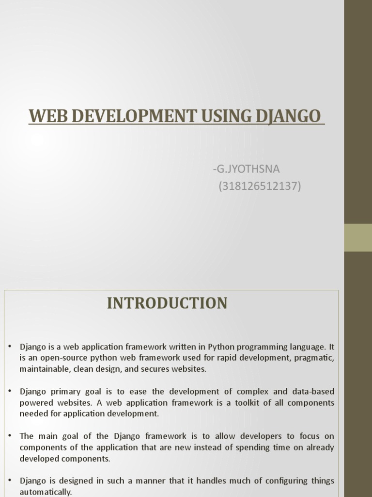 Web Development Using Django Pdf Html Software Development