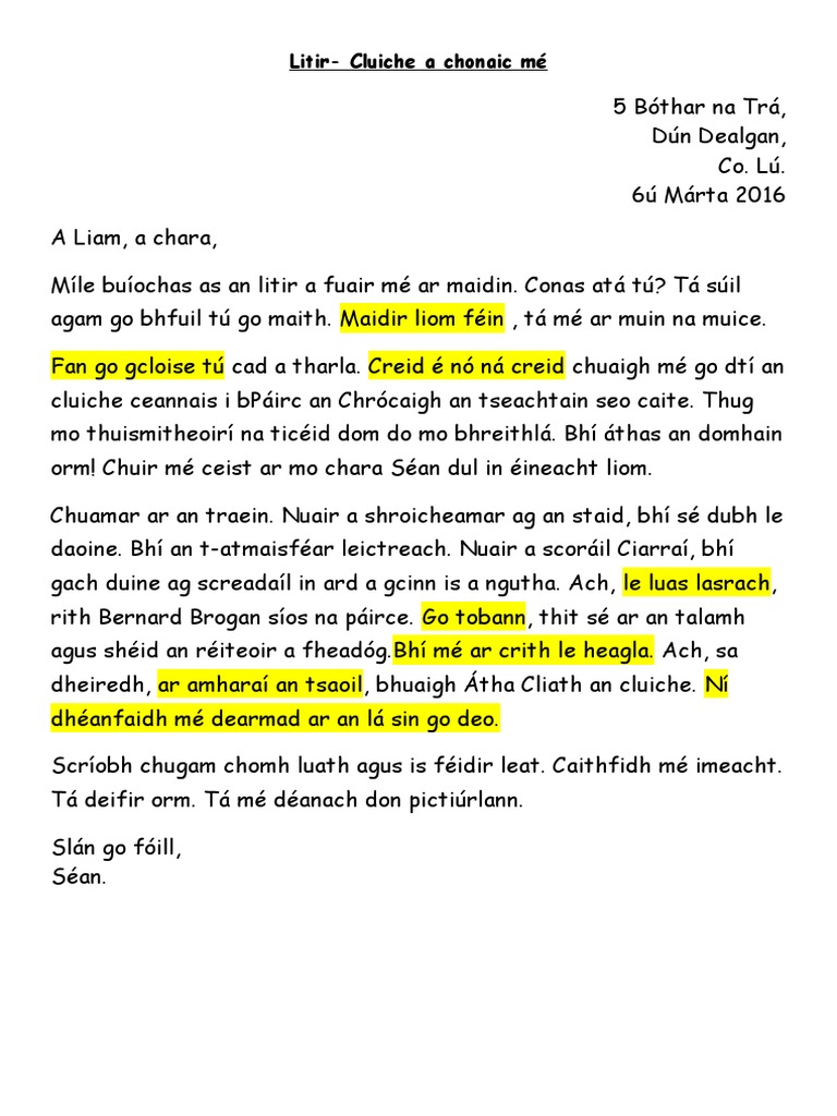 Litir-Cluiche Peile | PDF