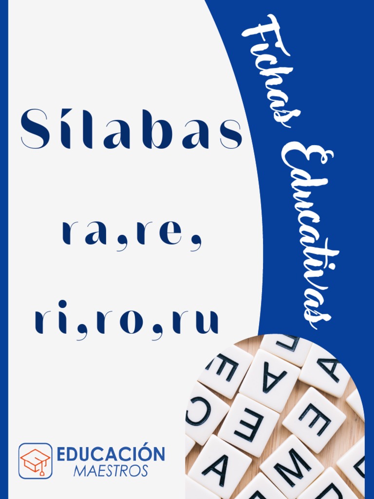 Fichas educativas: sílabas ra re ri ro ru | PDF